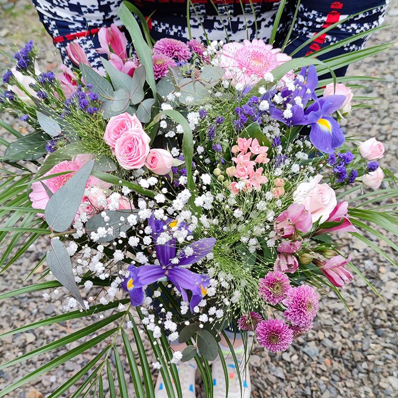 Méli-mélo rose - Bulle d'Oxygène Fleuriste à Cossé-le-Vivien